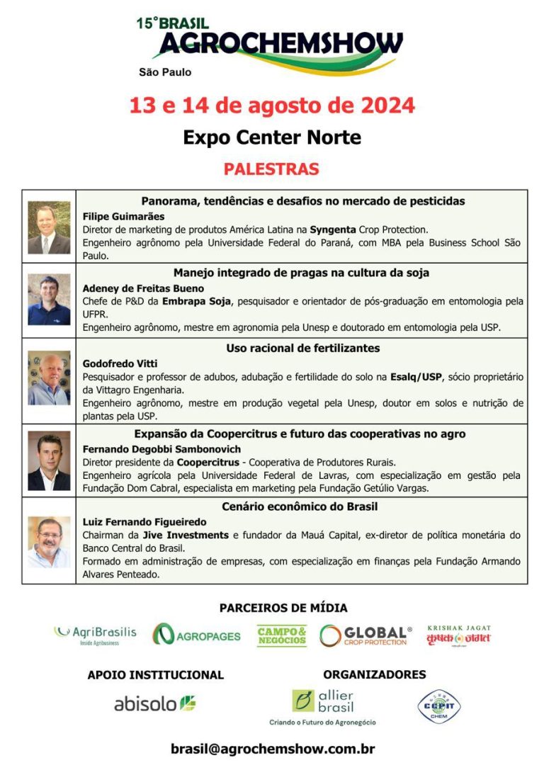 15º AgroChemShow Brasil, um evento internacional de agroquímicos